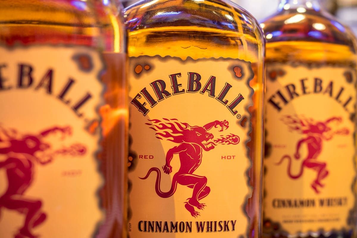 Back Of Fireball Bottle